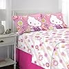 Amazon.com: Hello Kitty Bedding Super Soft Microfiber Sheet Set, Queen ...