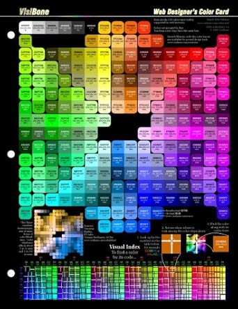 Web Design Color Reference Card (HTML, RGB Chart): Stein, Bob ...