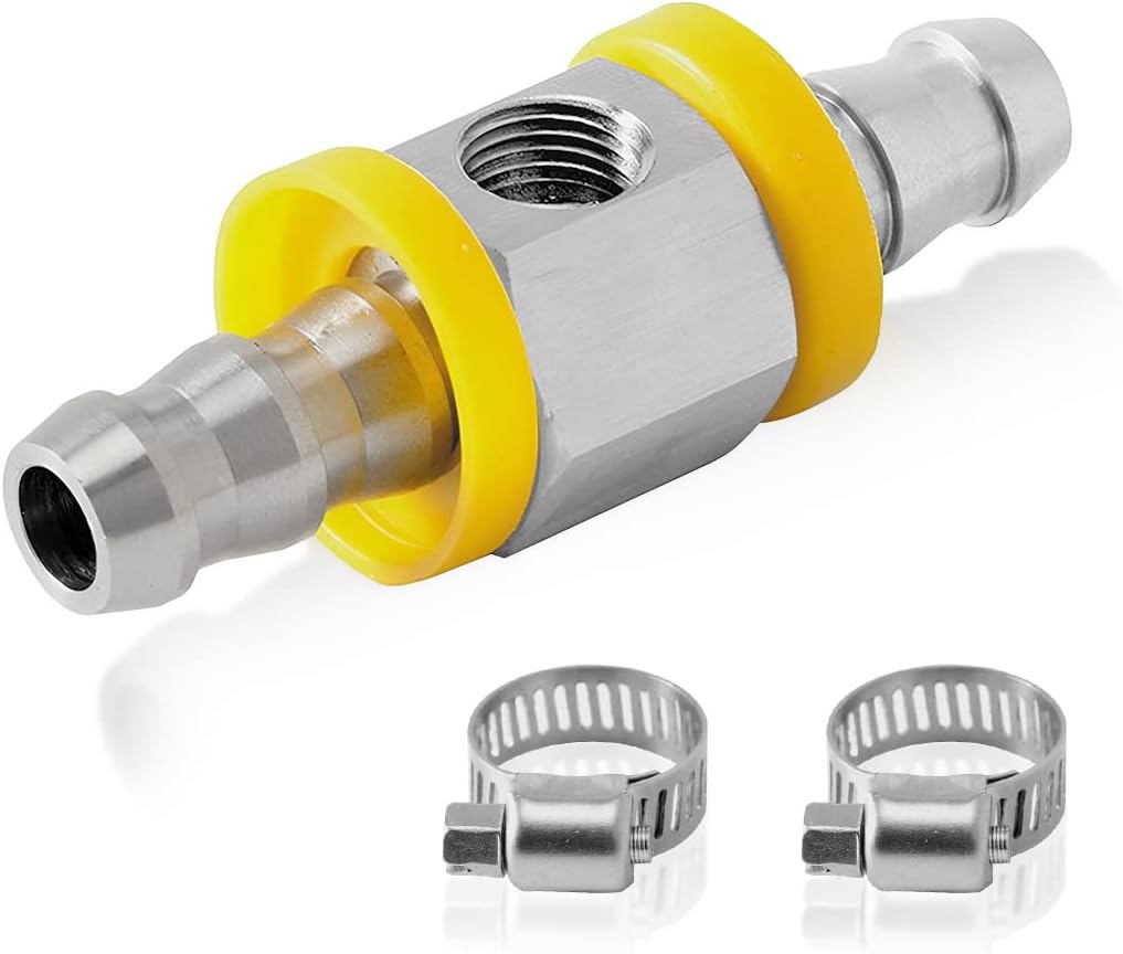 Amazon.com: AICEL 3/8 Inch Fuel Line Fuel Pressure Adapter, Barbed Push ...