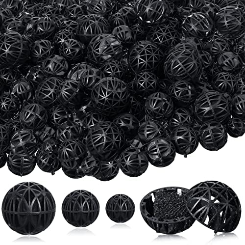 Amazon.com: Cunno 200 Pcs Bio Balls Pond Filter Media Black Aquarium ...