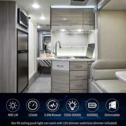 Snapklik.com : RVZONE RV Boat LED Ceiling Puck Light RV Interior Light ...