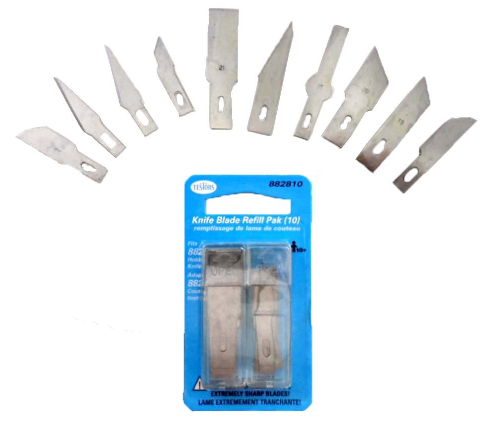 Snapklik.com : 10 Piece Assorted Sizes & Shapes Crafting Blades For ...