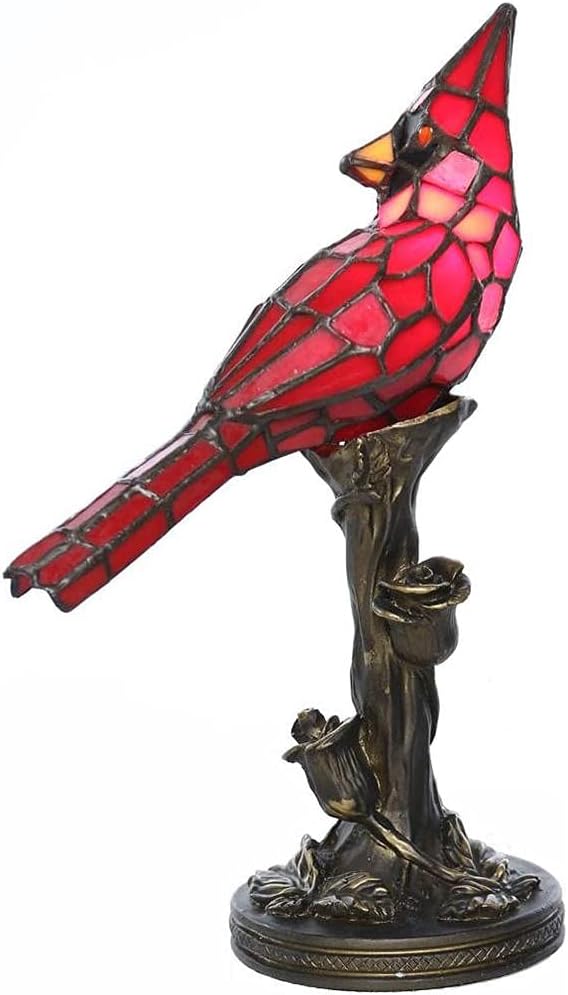 Amazon.com : Maedack Crystal Table Lamp - Cardinal Red Bird Accent Lamp ...