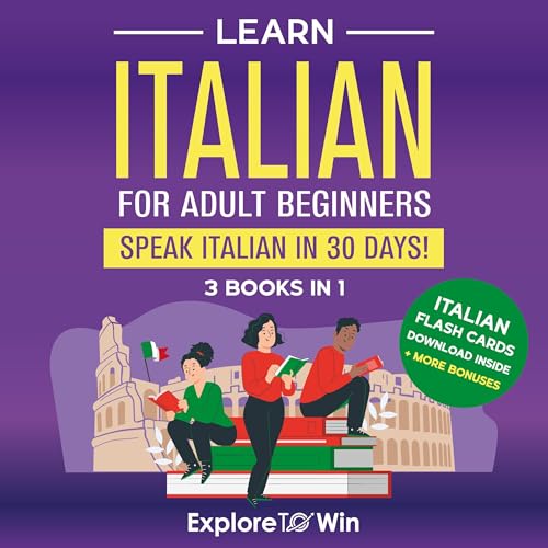 Learn Italian for Adult Beginners: 3 Books in 1 (Audible Audio Edition ...