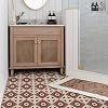 Alwayspon 12PcsX15cm/6inch Retro Red Tile Sticker, Self Adhesive Stick ...