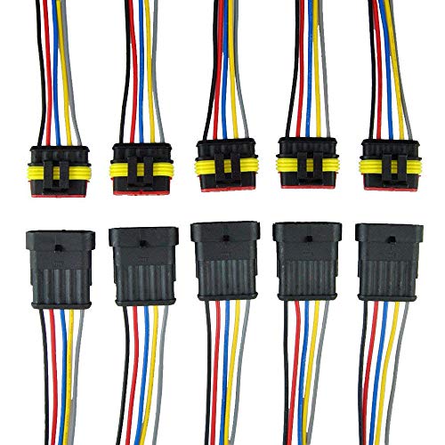 Snapklik.com : 5 Pin Way Car Waterproof Wire Connector Plug Auto ...