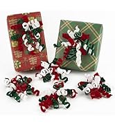 Amazon.com: HUIHUANG Red Bows for Gift Wrapping, Red Curly Ribbon Bows ...
