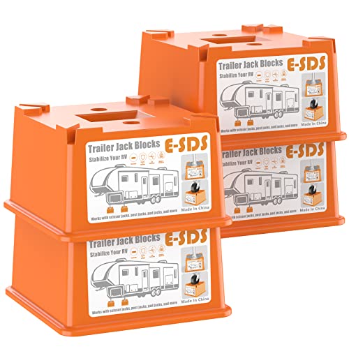 Snapklik.com : E-SDS 4 Pack Trailer Jack Blocks RV Camper Leveling ...