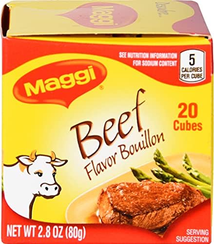 Amazon.com : Maggi Beef Flavor Bouillon 20 Cubes, 2.80 Ounce (Pack of ...