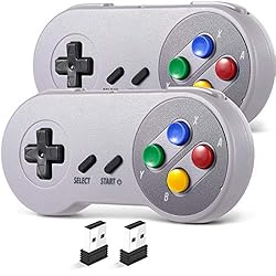 Amazon.com: 2 Pack 2.4 GHz Wireless USB Controller Compatible with SNES ...