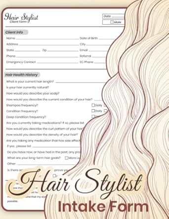 Hair Stylist Client Intake Form: Hair Stylist Client Consultation Form ...