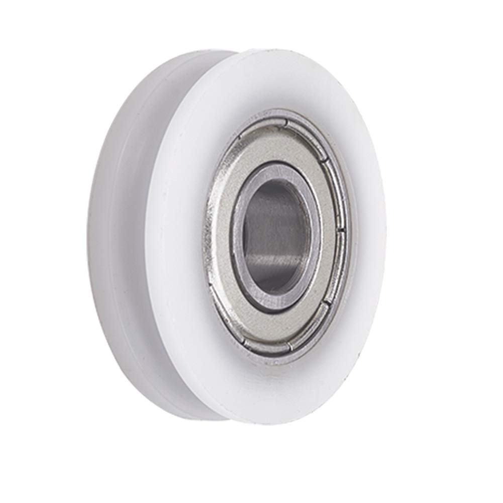 Buy Yinpecly 35mm Round Groove Nylon White Pulley Wheels Roller Pulley ...