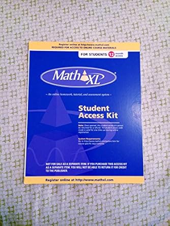 Amazon.com: MathXL Student Access Kit: 9780201716306: Books