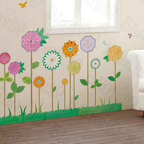 Amazon.com: Blancho Bedding Garden Flowers - Large Wall Decals Stickers ...