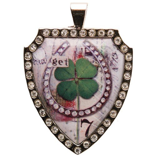 Santa Barbara Design Studio Rhinestone Bordered Shield-Shaped Jewelry ...