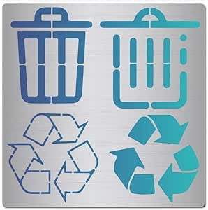 Amazon.com: Garbage Recycling Sign Reusable Metal Journal Planning ...