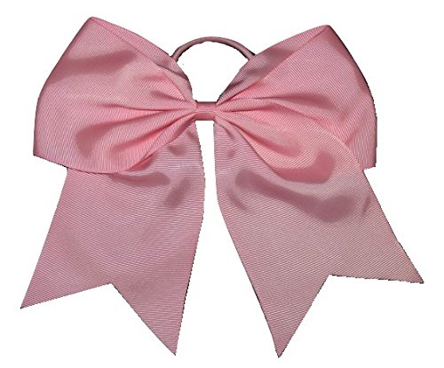 Amazon.com : New "LIGHT PINK" Cheer Bow Pony Tail 7 Inch Girls Hair ...
