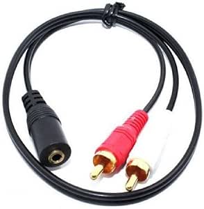 Amazon.com: Gold Plated Stereo Female Mini Jack to 2 Male RCA Plug ...