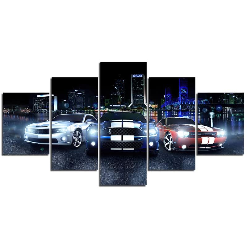 Sports Car Poster American Muscle Sports Car Canvas Wall Art for Men ...