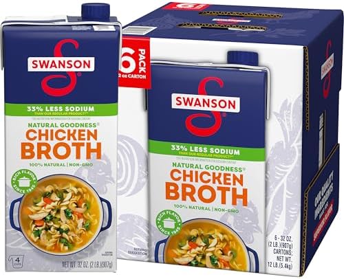 Amazon.com : Swanson 100% Natural Lower Sodium Beef Broth, 32 oz Carton ...