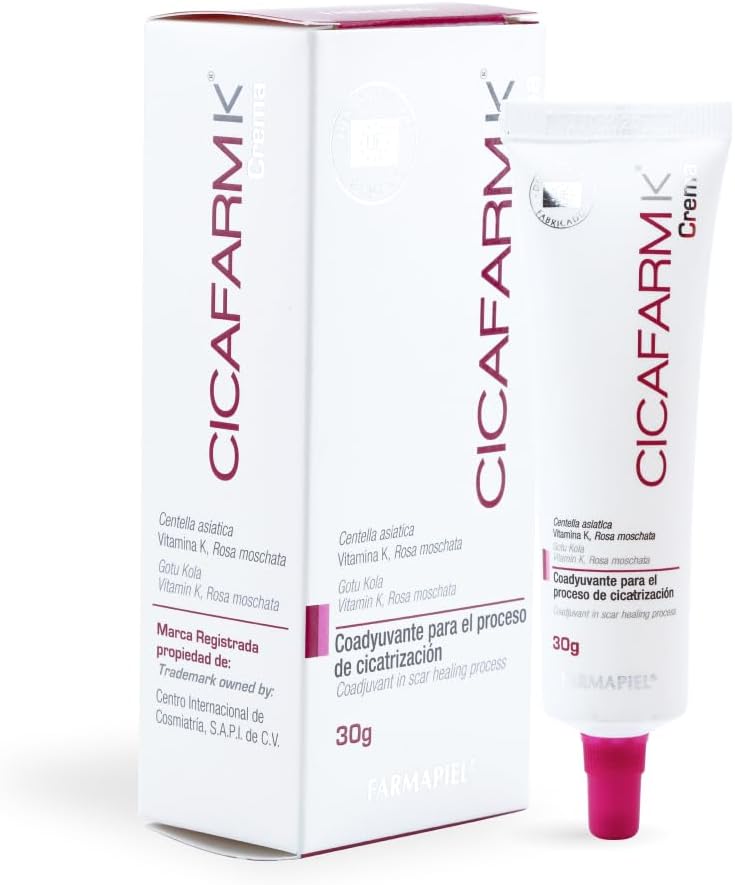 Cicafarm K - Crema para cicatrización - Ayuda a desvanecer la marca por ...