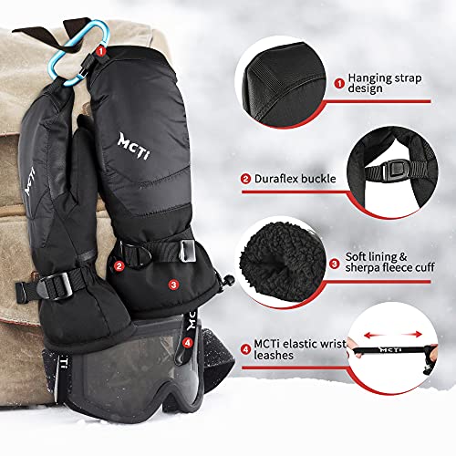 Snapklik.com : Ski Mittens Down Mittens Waterproof Touch Screen Winter ...