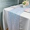 Amazon.com: JYFLZQ Iridescent Blue Sequin Table Runner 10ft Mermaid ...
