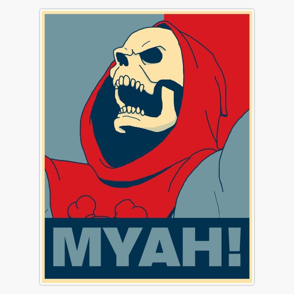Amazon.com: Skeletor Campaign Poster Sticker Vinyl Decal Bumper Sticker ...