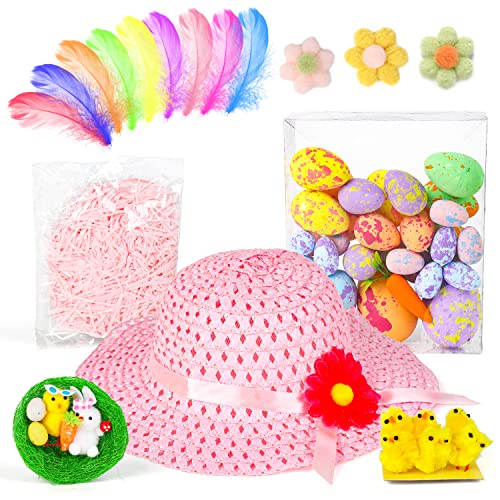 VEYLIN Easter Bonnet Kit, Easter Bonnet Hat for Kids Make Your Own ...