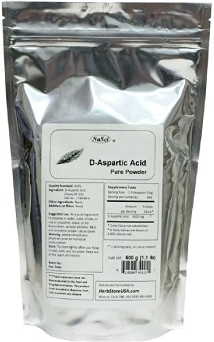 Amazon.com: NuSci Pure D-Aspartic Acid (DAA) Powder AJI Quality ...