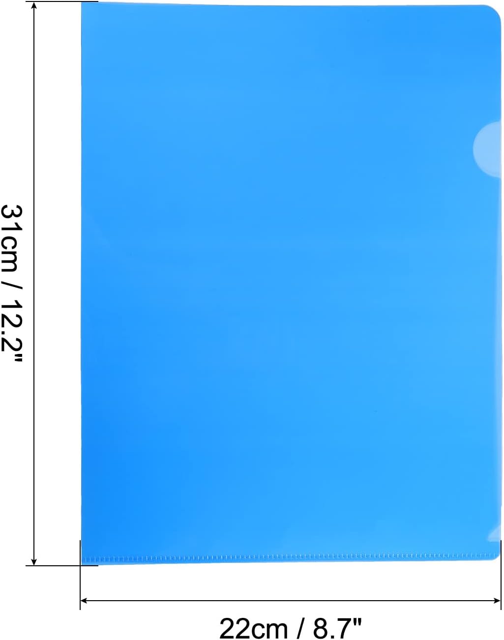 PATIKIL L Type Folders 12 Pack A4 Plastic File Project Pockets Clear ...