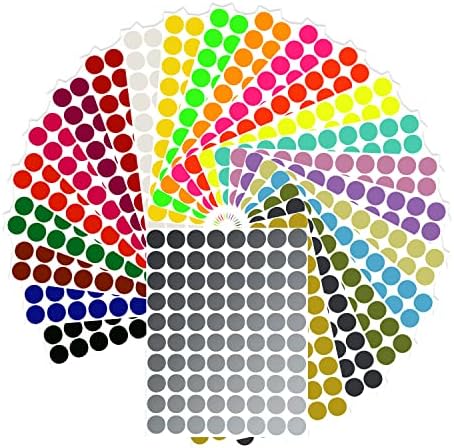 Colored dot Stickers for Decorating, Inventory, Labeling, Marking and ...