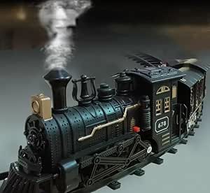 Buy Toyshine Classic Smoking Train Set – Electric Steam Train Model ...