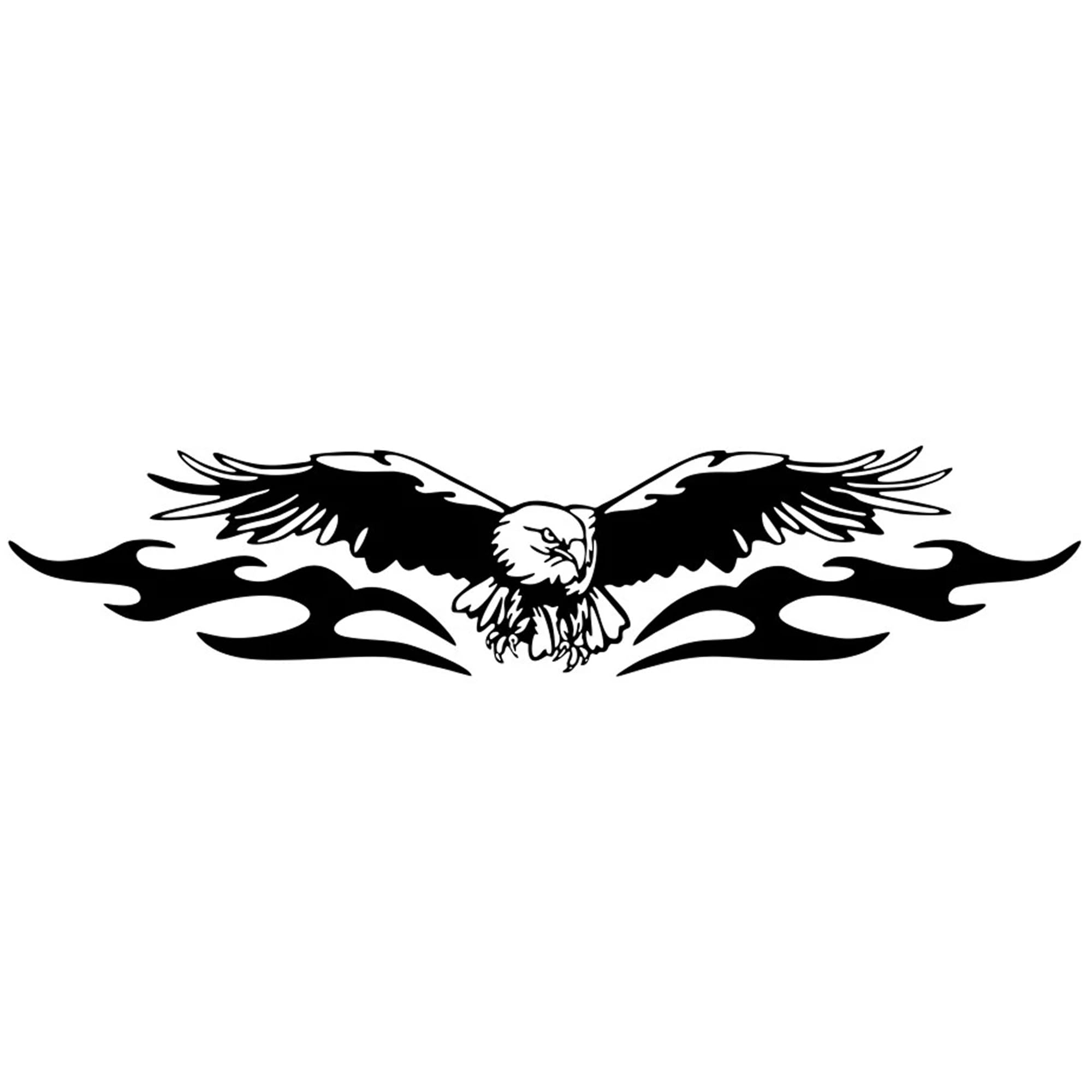 Amazon.com - AuMoHall Flying Eagle Flame Graphics Car Hood Stickers ...