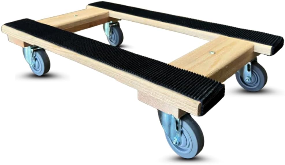 Amazon.com: Made in USA Solid Oak H-Frame Furniture Dolly by CasterHQ ...