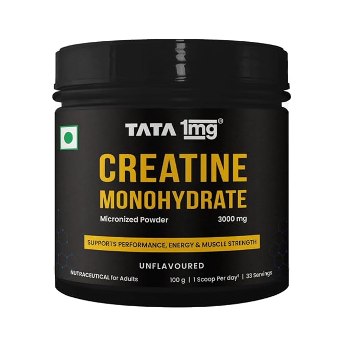 TATA 1MG Creatine Monohydrate | 100% Pure, Micronized | No Additives ...
