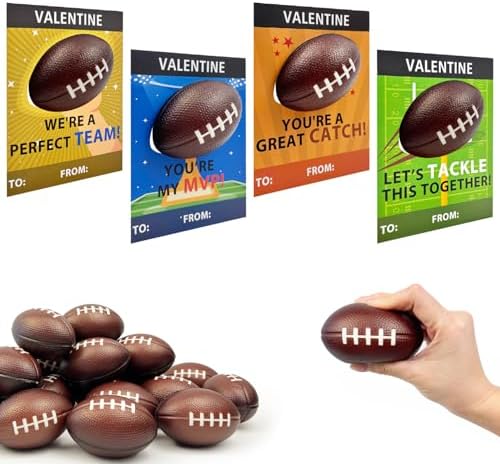 Amazon.com: Football Valentines Day Cards Gifts for Kids Class - 24 ...