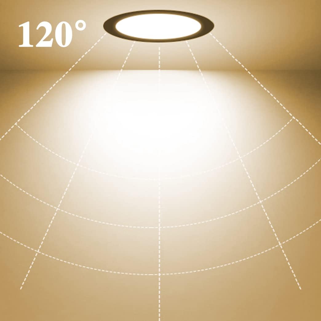 BAGZY Set of 5 LED recessed spotlights Ultra Flat Ceiling Spots, 7W ...