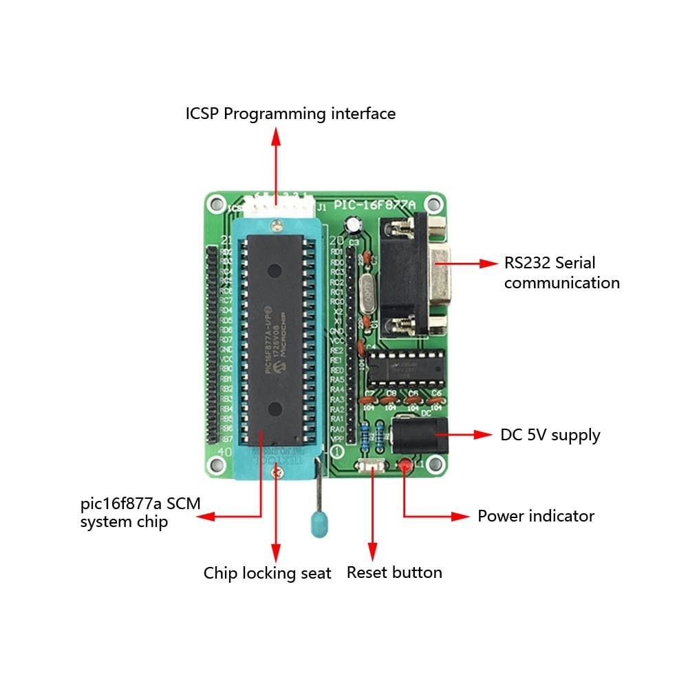 Interfacing Esp8266 With Pic16f877a Microcontroller Pic PIC16F877A I/L