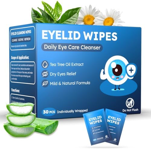 Amazon.com: 30PCS Eyelid & Lash Wipes for Itchy & Dry Eyes, Tea Tree ...