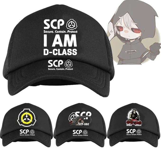 Amazon.co.jp: FOR-SCP財団 キャップ 帽子 SCP Foundation 野球キャップ 黒野球キャップ メンズ HAT ...