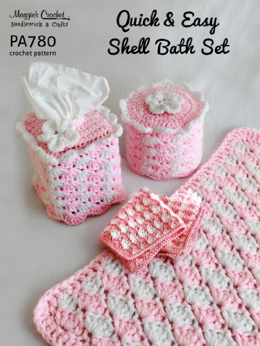 Crochet Pattern Shell Bathroom Set PA780-R eBook : Weldon, Maggie ...
