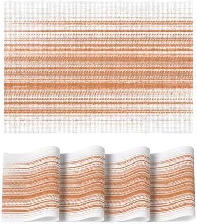 Amazon.com: Artoid Mode White Orange Vinyl Placemats Set of 4, Washable ...