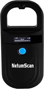 Amazon.com: NetumScan 升級寵物微晶片讀取器掃描器,256 個資料儲存動物標籤掃描器 可充電手持寵物晶片 ID 掃描器 ...