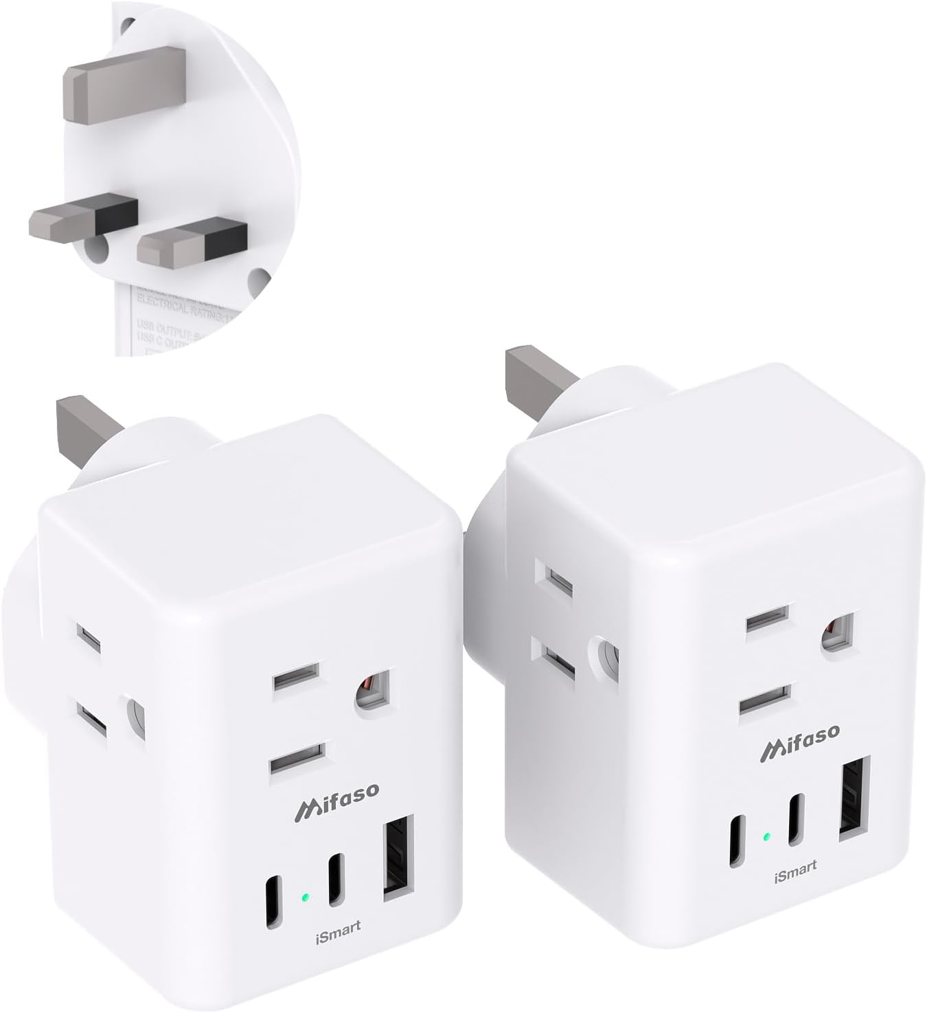 Amazon.com: 2 Pack US to UK Plug Adapter, Type G Power Adapter with 3 ...