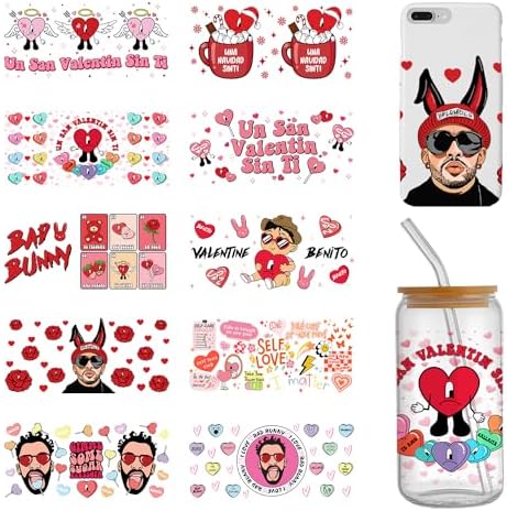 Amazon.com: BGCYAKOP UV DTF Cup Wrap Transfer Stickers for Glass, 10 ...