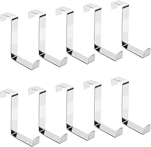 Amazon.com: Orenic 10pcs Z Shaped Over Door Hooks, Stainless Steel ...