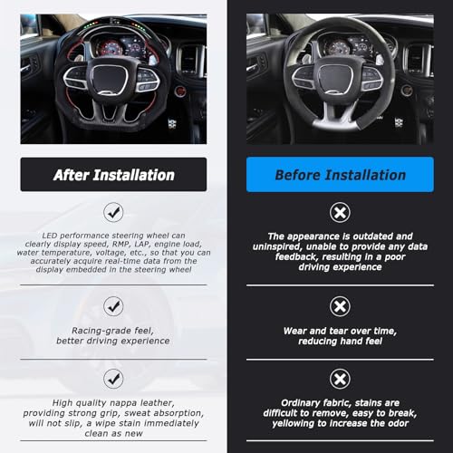 Snapklik.com : MOTAFAR Carbon Fiber Steering Wheel D-shaped Flat-bottom ...