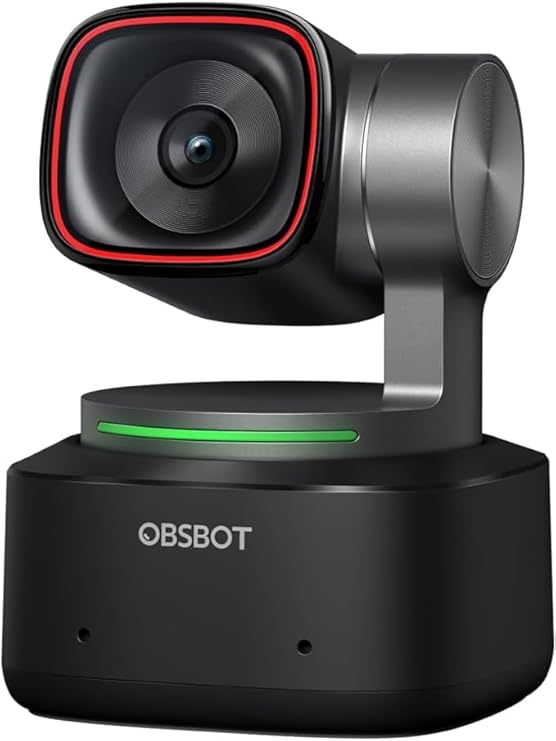 OBSBOT Tiny 2 4K Webcam with 1/1.5" Sensor, PTZ AI Tracking Multi- Mode ...