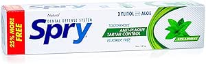 Spry Xylitol Toothpaste 5oz, Fluoride Free Toothpaste Adult and Kids ...